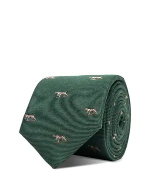 Rodd & Gunn Gunner Silk Cotton Heritage Tie Dark Green