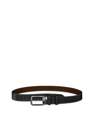 Montblanc Leather Two Tone Rectangle Buckle Belt - Brown