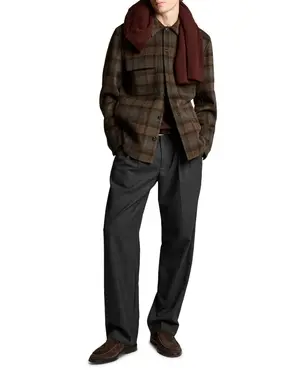 Vince Wool Blend Splittable Plaid Shirt Jacket