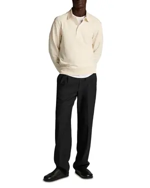 Vince French Terry Travel Long Sleeve Polo