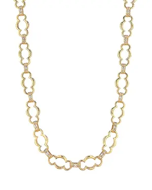 CAPUCINE DE WULF Maharani Cubic Zirconia Grande Chain Necklace, 17-19 - Clear