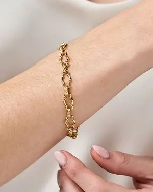 CAPUCINE DE WULF Maharani Cubic Zirconia Link Bracelet