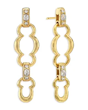CAPUCINE DE WULF Maharani Grande Double Drop Earrings - Clear