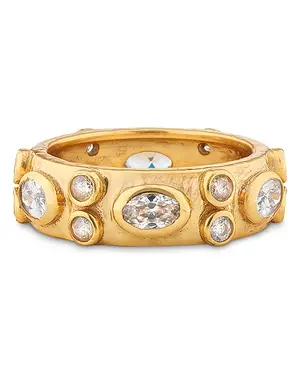 CAPUCINE DE WULF Maharani Cubic Zirconia Band Ring - Clear