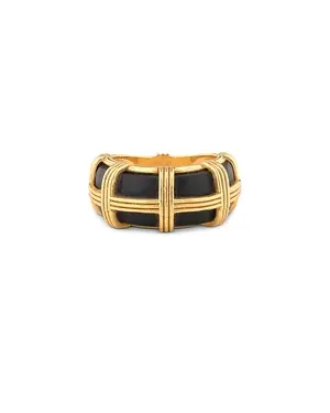 CAPUCINE DE WULF Gaia Wood Band Ring - Ebony