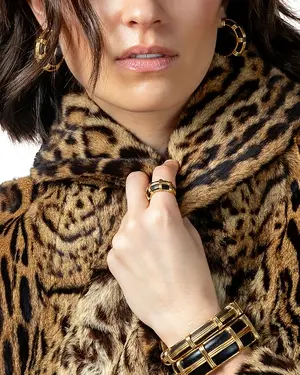 CAPUCINE DE WULF Gaia Wood Band Ring - Ebony