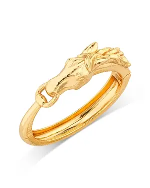 CAPUCINE DE WULF Equestrian Horsehead Bangle Bracelet