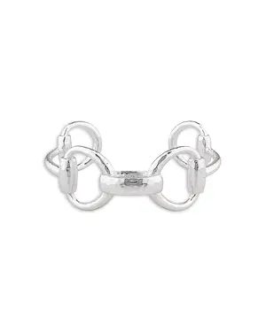 CAPUCINE DE WULF Equestrian Snaffle Bit Cuff Bracelet - Silver