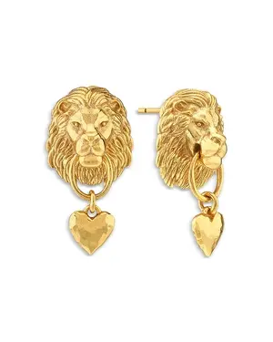 CAPUCINE DE WULF Lionheart Drop Earrings - Gold