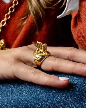 CAPUCINE DE WULF Lionheart Cocktail Ring