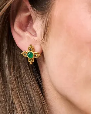CAPUCINE DE WULF Contessa Gemstone Jacket Earrings