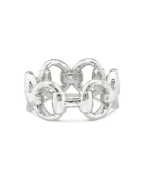 CAPUCINE DE WULF Equestrian Snaffle Bit Band Ring - Silver