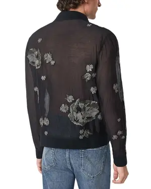 John Varvatos Arden Cotton & Silk Sheer Floral Shirt