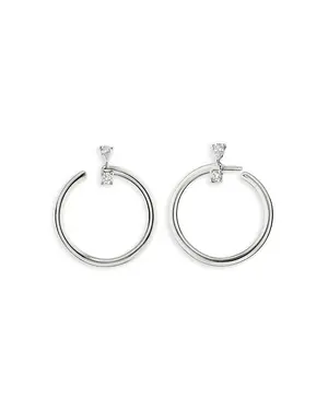 Monica Rich Kosann Sun Moon & Stars White Sapphire Galaxy Wrap Hoop Earrings - Sterling Silver