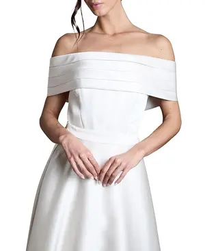 Coast Bandeau Neck Bridal Shrug Top - Ecru
