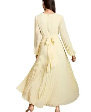Coast Pleated Wrap V-neck Maxi Dress