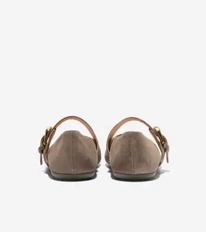 Cole Haan Grand Ambition Alissa Mary Jane Ballet Flats - Deep Olive