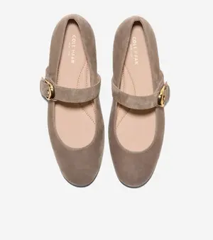 Cole Haan Grand Ambition Alissa Mary Jane Ballet Flats - Deep Olive