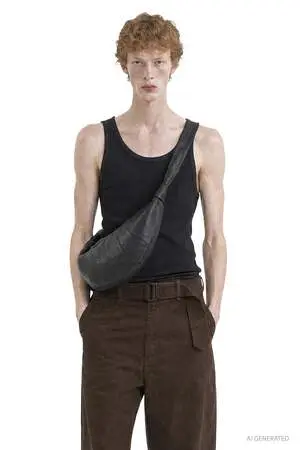 LEMAIRE Tank Top In Ribbed Jersey - Black