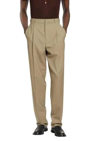 Saint Laurent Slim Fit Tailored Trousers - Beige
