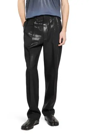 MAISON MARGIELA Foiled Wool Trousers - Black