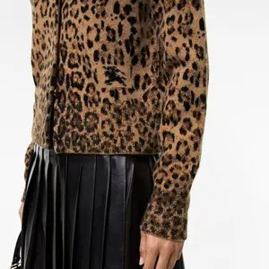 Burberry Jacquard Wool Cashmere Cardigan