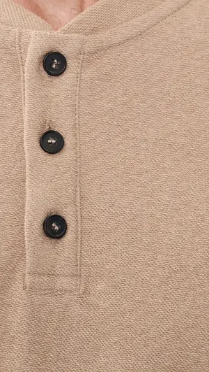 RHYTHM Vintage Terry Long Sleeve Henley