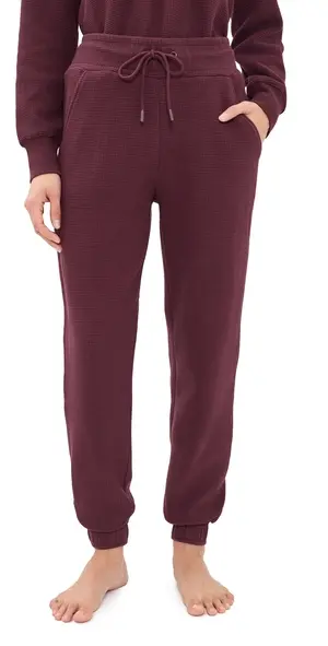 NEGATIVE Waffle Knit Joggers With Drawstring Waist