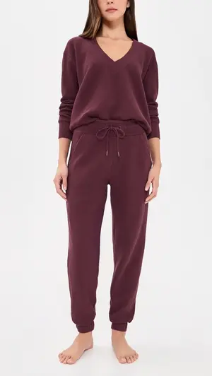 NEGATIVE Waffle Knit Joggers With Drawstring Waist
