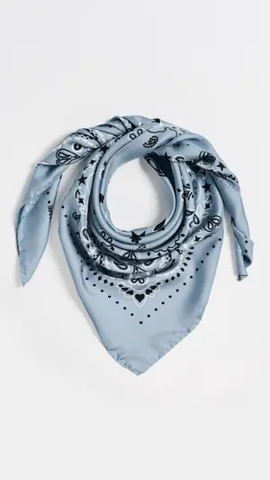 CALL IT BY YOUR NAME Silk Bandana Large - Chambray