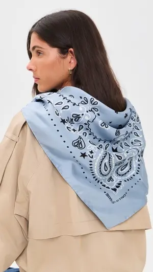 CALL IT BY YOUR NAME Silk Bandana Large - Chambray