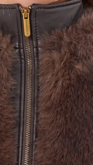Zimmermann Valiant Faux Fur Bomber Jacket