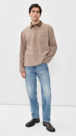 RHYTHM Ladder Polar Polo Sweater