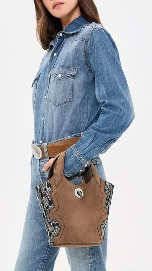 Veronica Beard Snake Embossed Anchor Bag