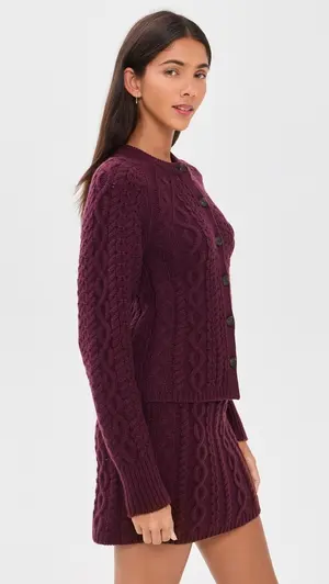 Guest In Residence Cable Sculpted Cardigan