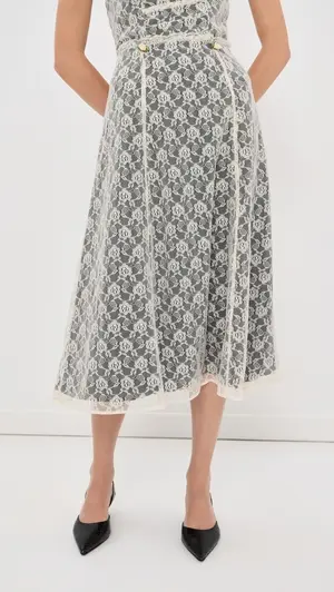 TANNER FLETCHER Wilma Lace Layer Midi Skirt