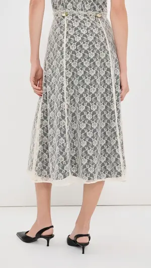 TANNER FLETCHER Wilma Lace Layer Midi Skirt