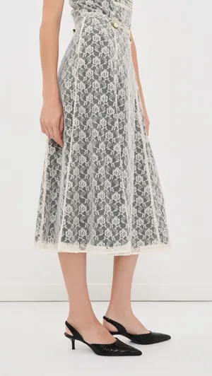 TANNER FLETCHER Wilma Lace Layer Midi Skirt