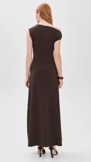 Susana Monaco Shoulder Gathered Slit Front Dress