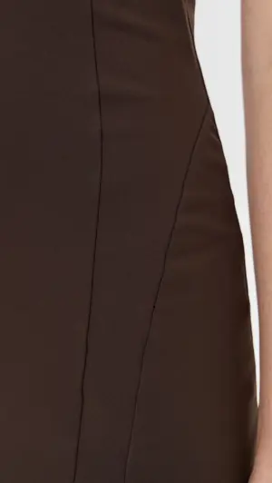 Susana Monaco Shoulder Gathered Slit Front Dress