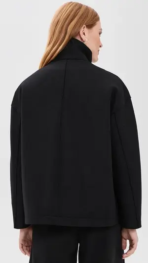 Harris Wharf London Oversized Pressed Wool Funnel Jacket