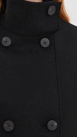 Harris Wharf London Oversized Pressed Wool Funnel Jacket