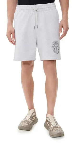 Casablanca Eveil Ancestral Applique Classic Shorts - Grey Marle Loopback