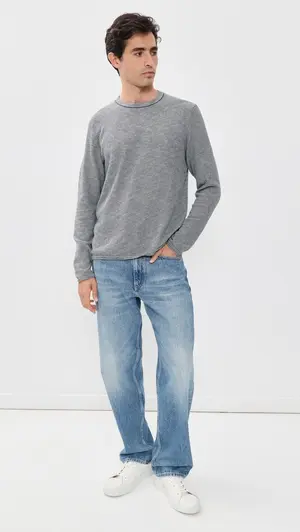Billy Reid Tuck Stripe Crew Sweater