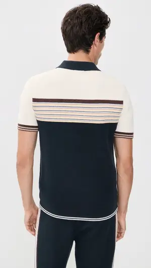 Casablanca Cafe Stripe Polo Shirt