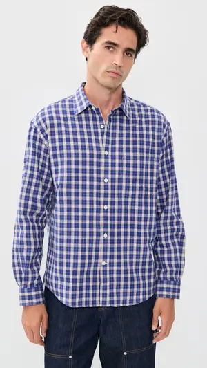 Nn07 Deon Check Button Down Shirt