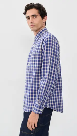 Nn07 Deon Check Button Down Shirt