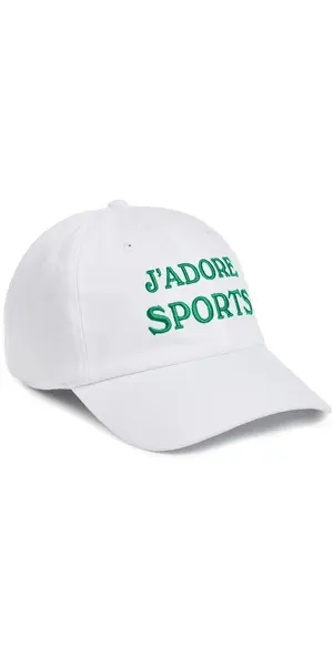 SPORTY & RICH J'adore Hat - White Kelly