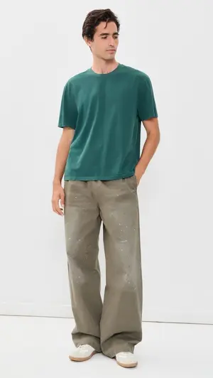 Marine Layer Relaxed Cloud 9 Sueded Jersey Tee - Rain Forest