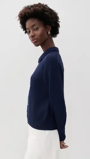Rlx Ralph Lauren Long Sleeve Collared Pullover Sweater